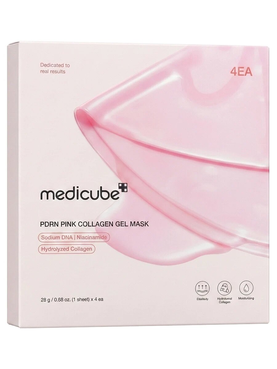 Medicube Укрепляющая гидрогелевая маска с пдрн и коллагеном PDRN Pink Collagen Gel Mask 28 гр х 4 шт