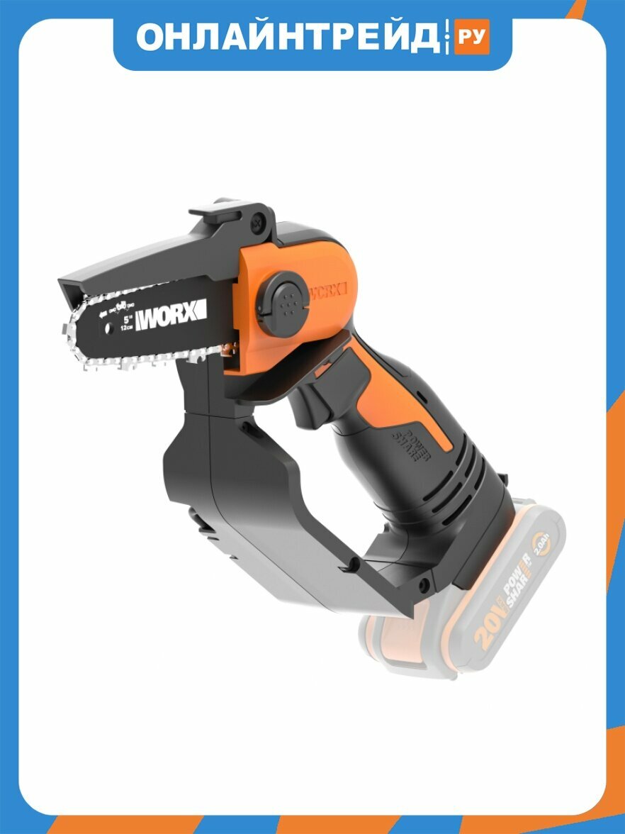Цепная мини-пила аккумуляторная Worx WG324E.9, без АКБ и ЗУ