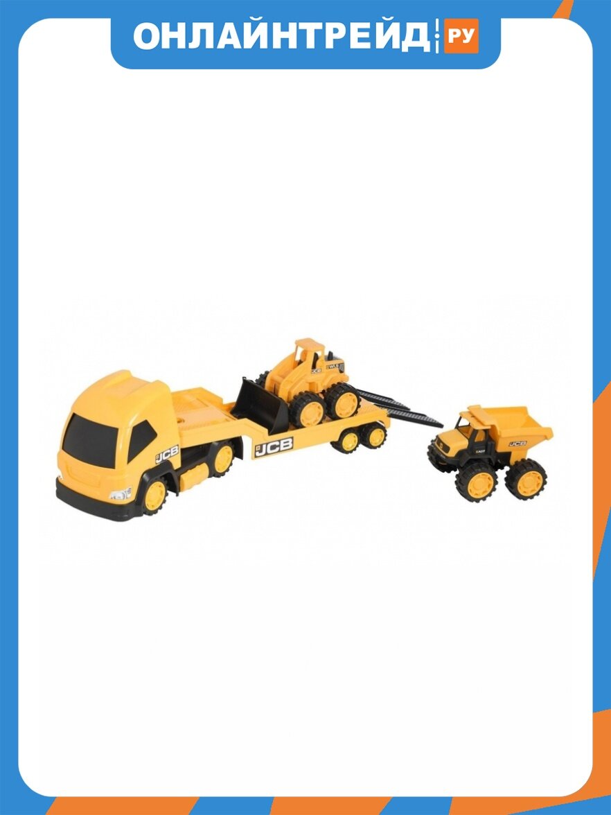 Игрушка Jcb 1416075 Мегаперевозчик с двумя машинками