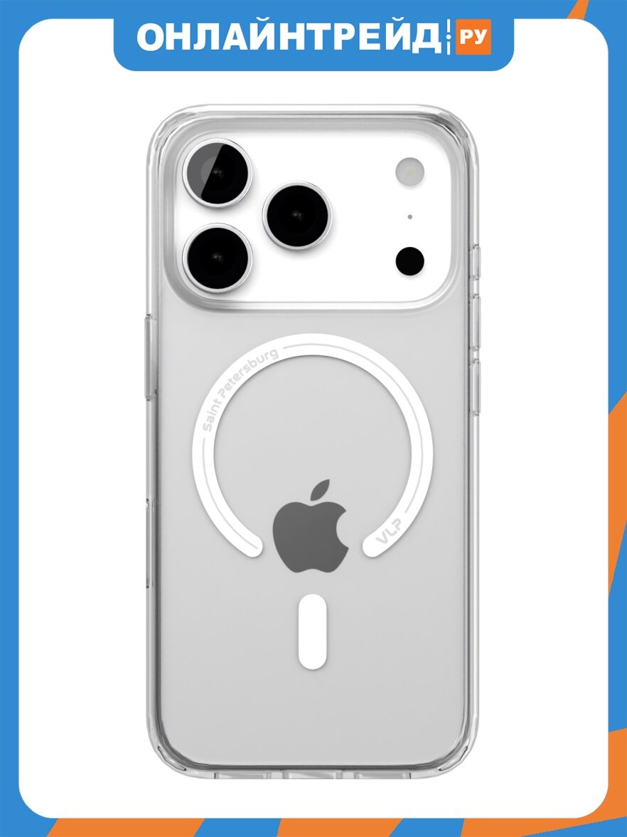 Чехол Vlp для Apple iPhone 17 Pro Diamond Case, с MagSafe, прозрачный