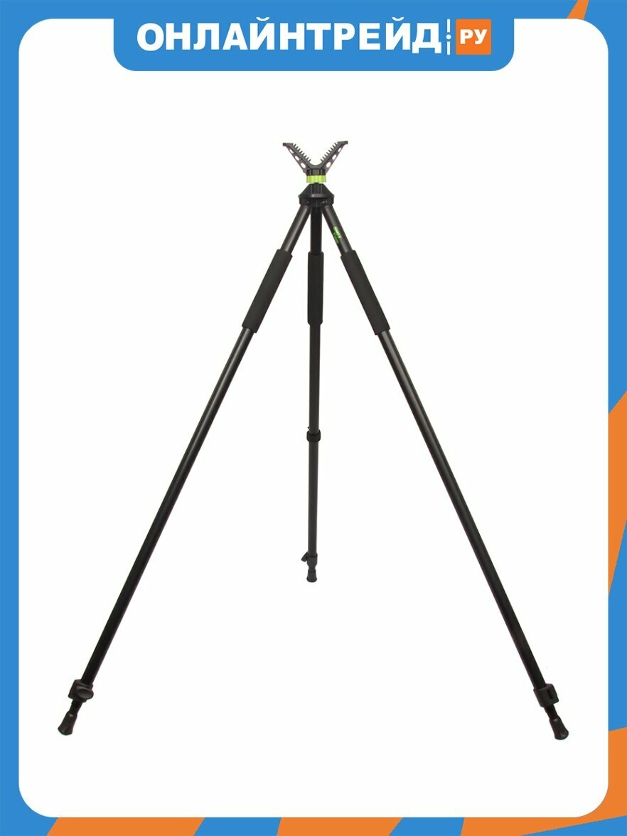 Опора Shottime , трипод, 103-180см, V-образный упор 360, черная, 870г