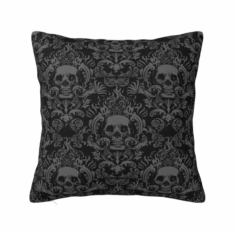 Чехол для подушки MINISO Черный череп 35x35 см