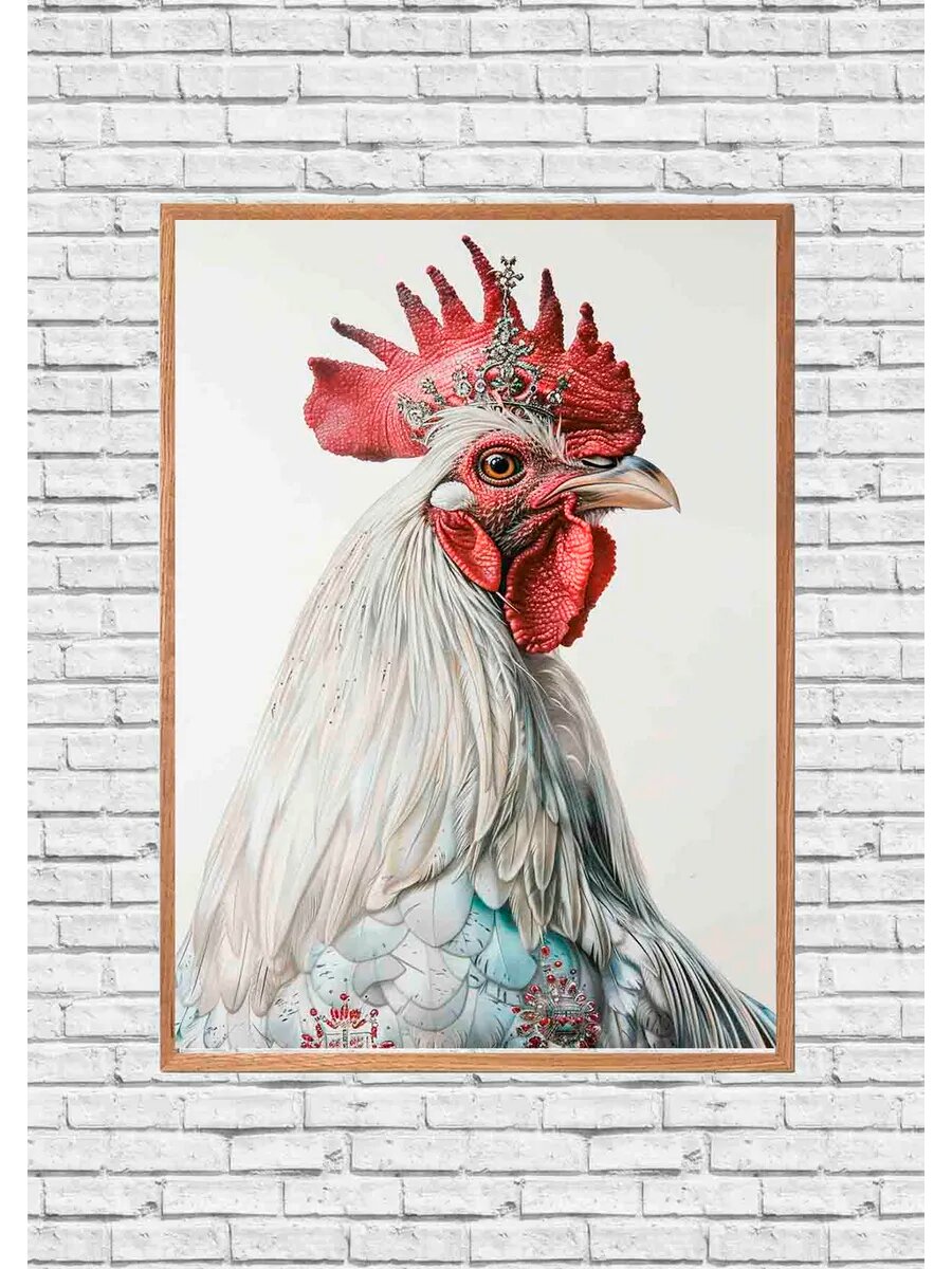Птица-петух, королева Англии 1, Плакат 30x42см
