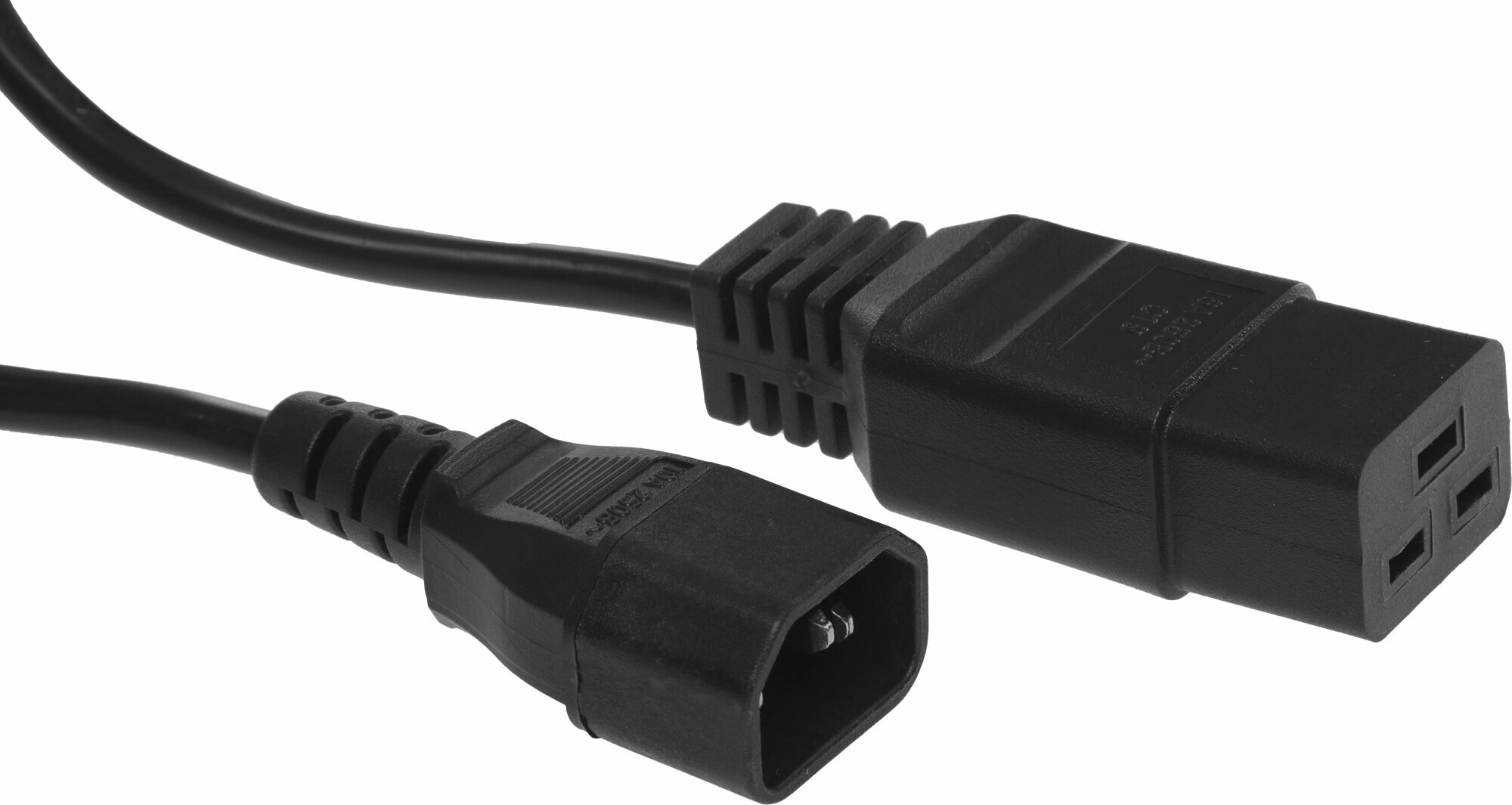 Шнур питания Lanmaster LAN-PP19/14-0.5-BK C19-С14 проводник:3x0.75мм2 0.5м 220В 10А черный