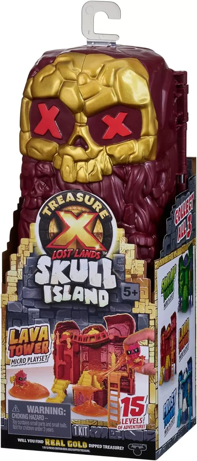 Treasure X Лавовая башня Детский игрушечный бокс с вулканическим приключением и загадкой