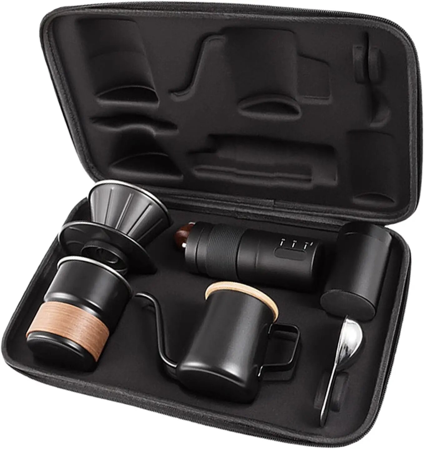 Набор для приготовления кофе из нержавеющей стали Hand Coffee Maker Set 350ml BLACK