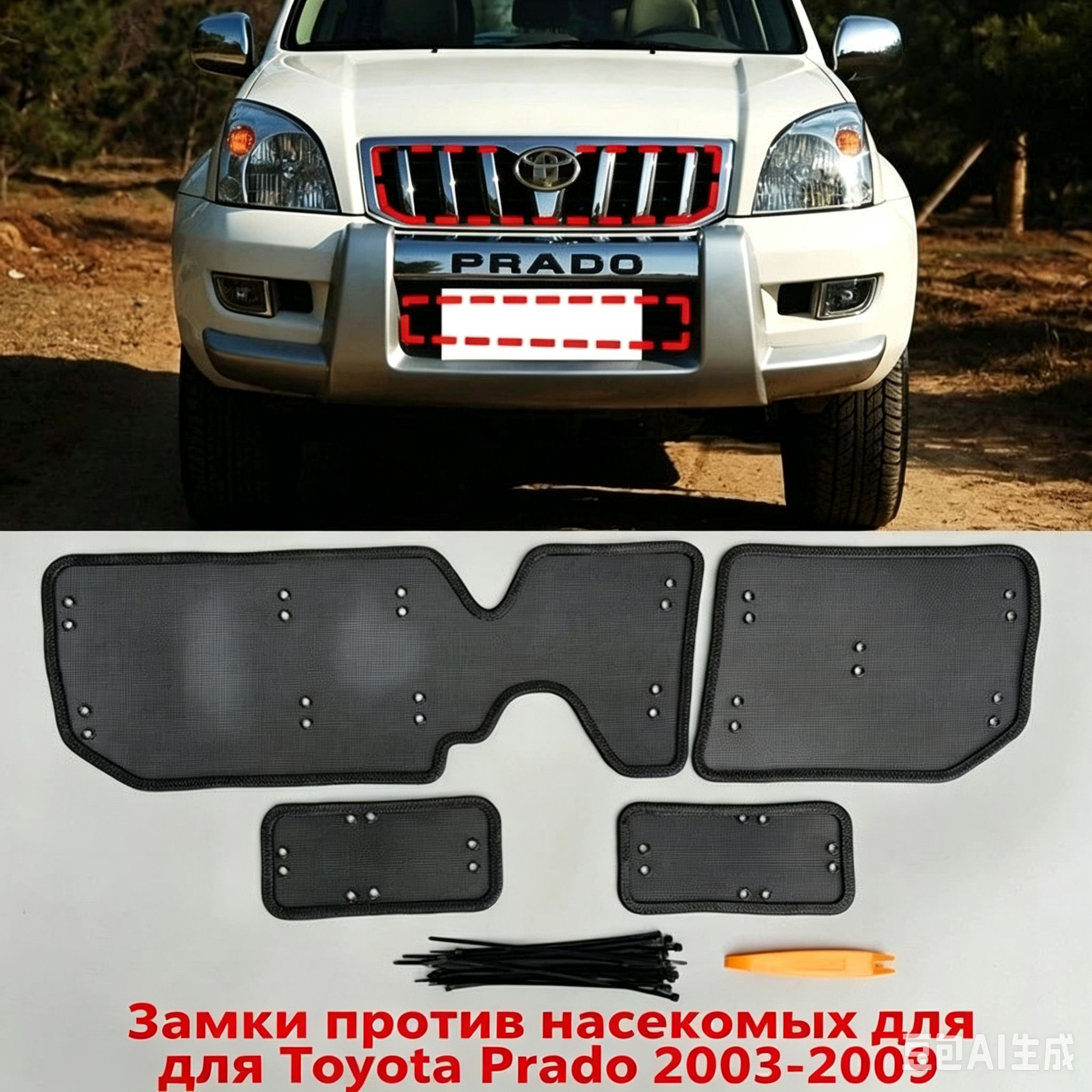 Защита внешних частей автомобиля на кузов, 1 шт.