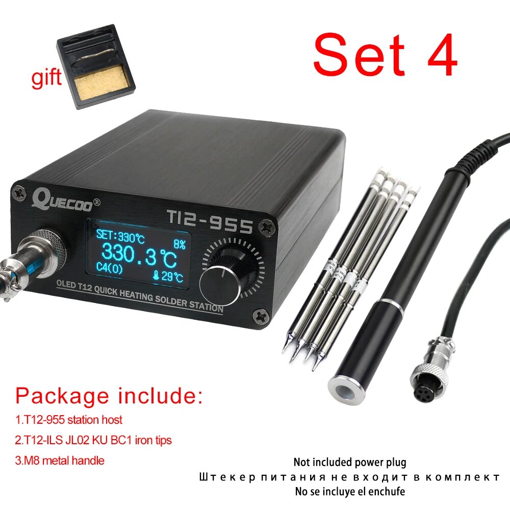 QUECOO T12-955 Паяльник Set 4