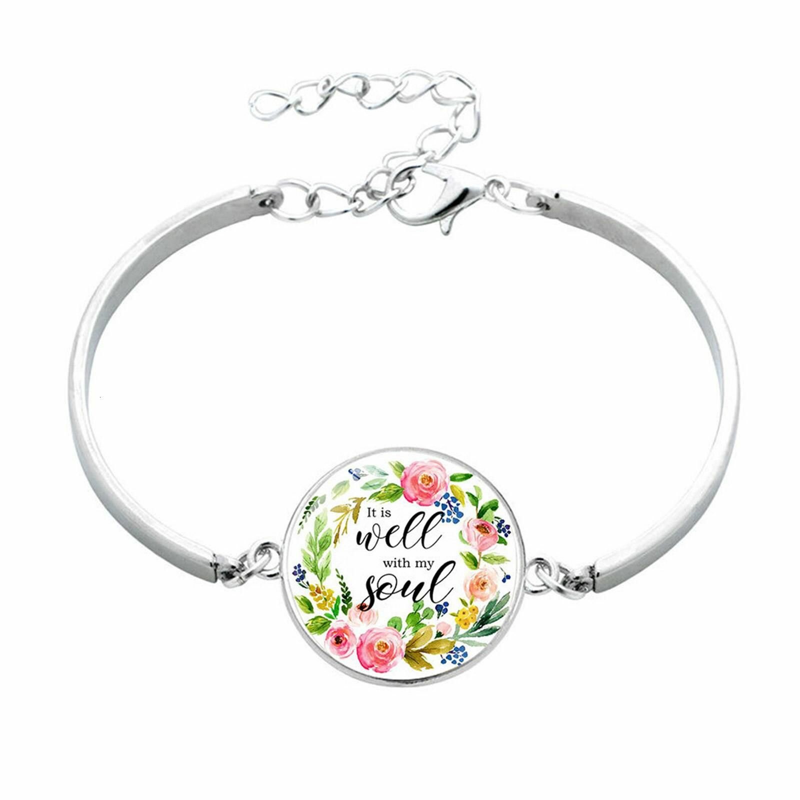 1 цепочка свадебного креативного браслета на День святого Валентина диаметром 20 мм с классическими цитатами на тему времени из сплава-12027502