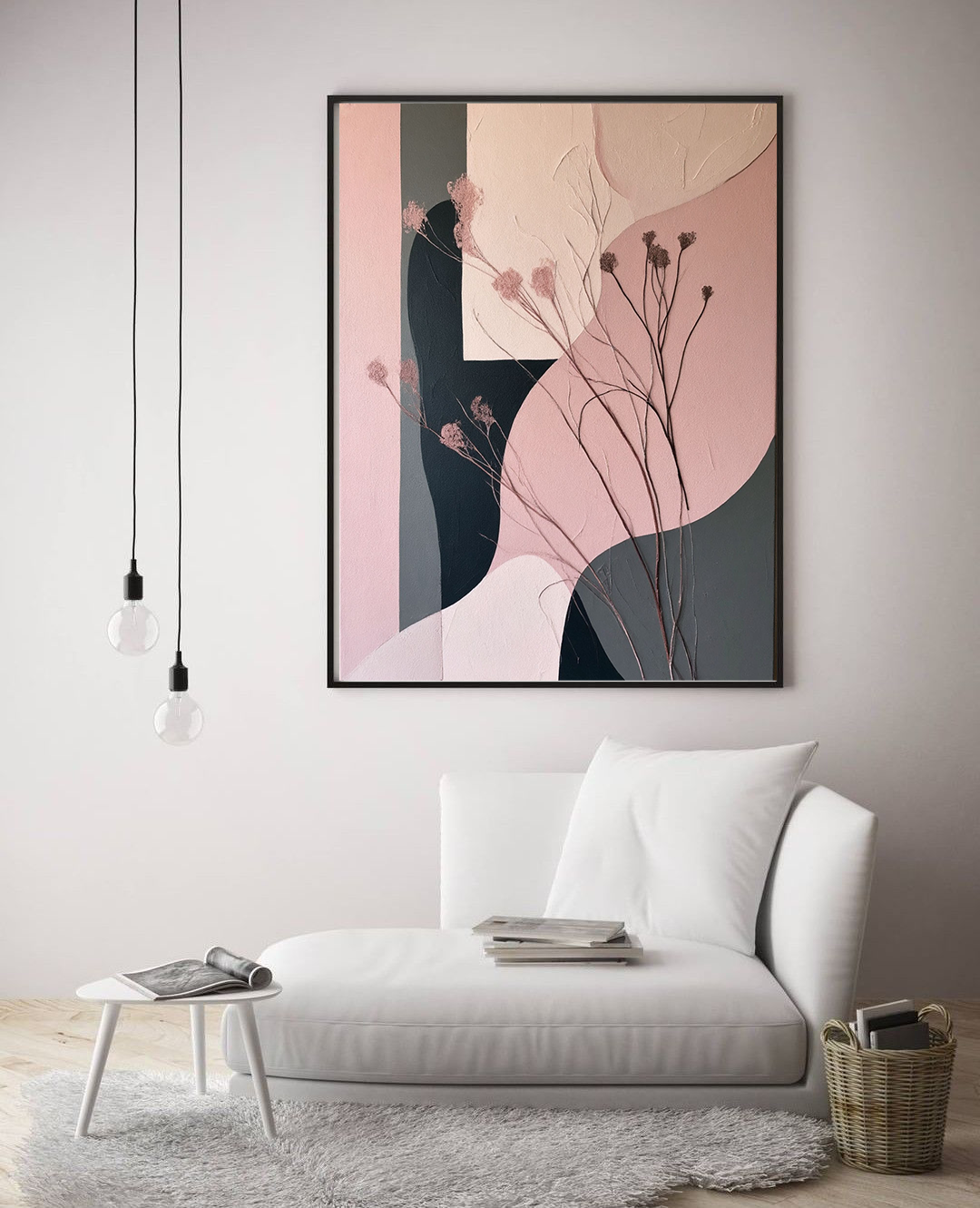 Картина на стену "Интерьерная абстракция" 40х50 см, холст на подрамнике, InterHobby