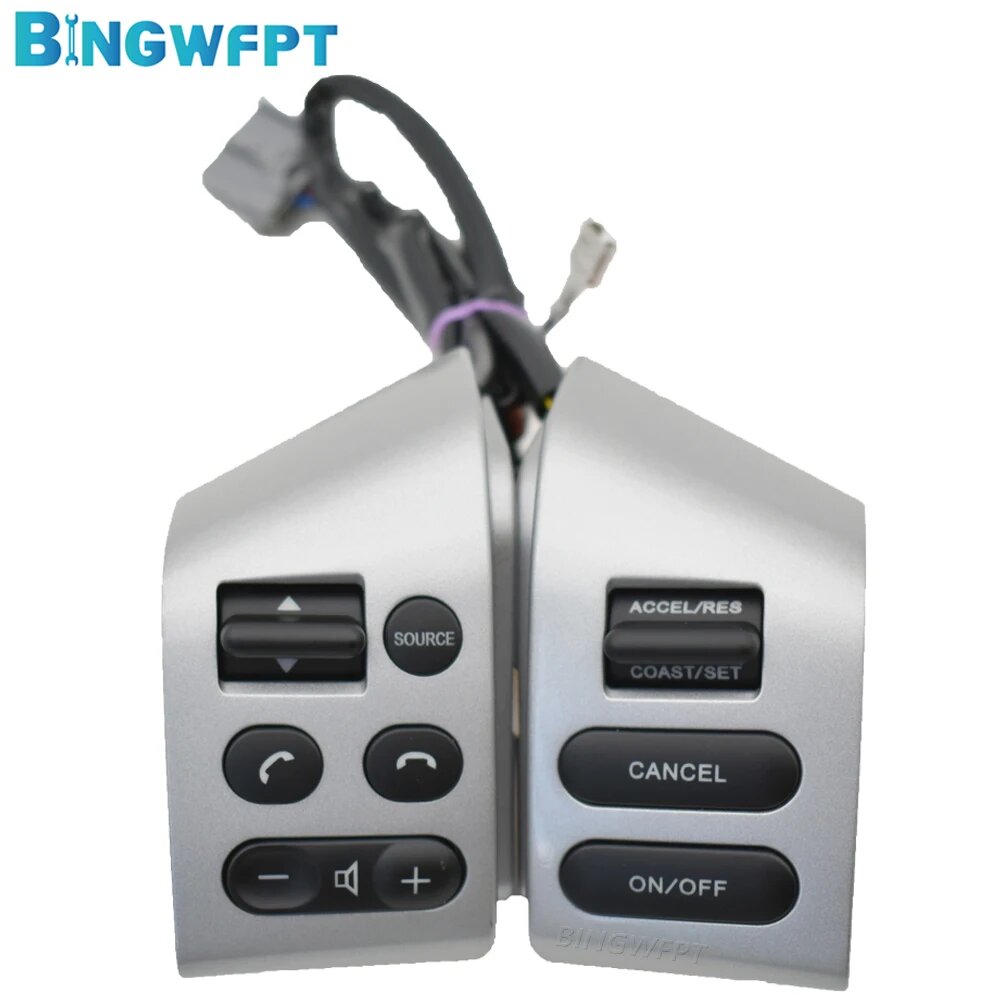 Автомобильный круиз-контроль, кнопки на руле, переключатель, серебристый, черный, бежевый для Nissan Tiida 05-08 Livina 07-10 Sylphy 05-17, Silver