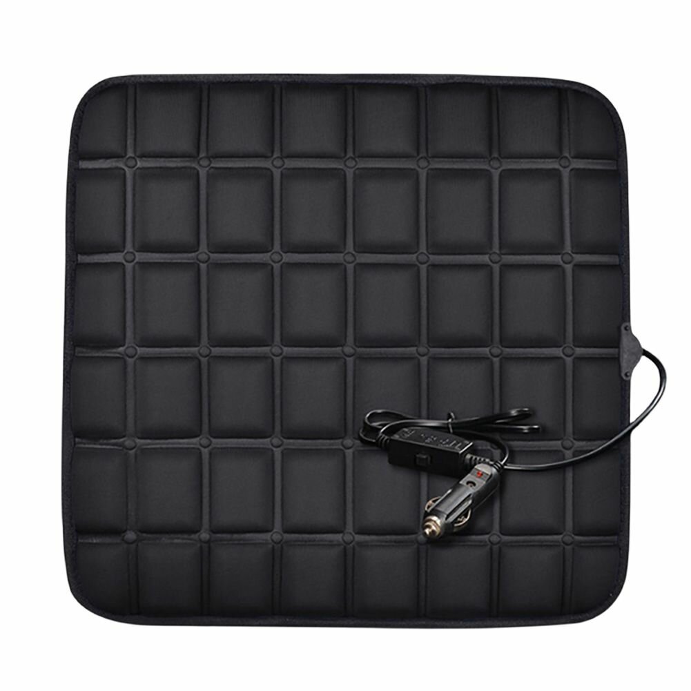 Подогрев сиденья с низким энергопотреблением 2 А, чехол с подогревом для автокресла универсальный черный PU