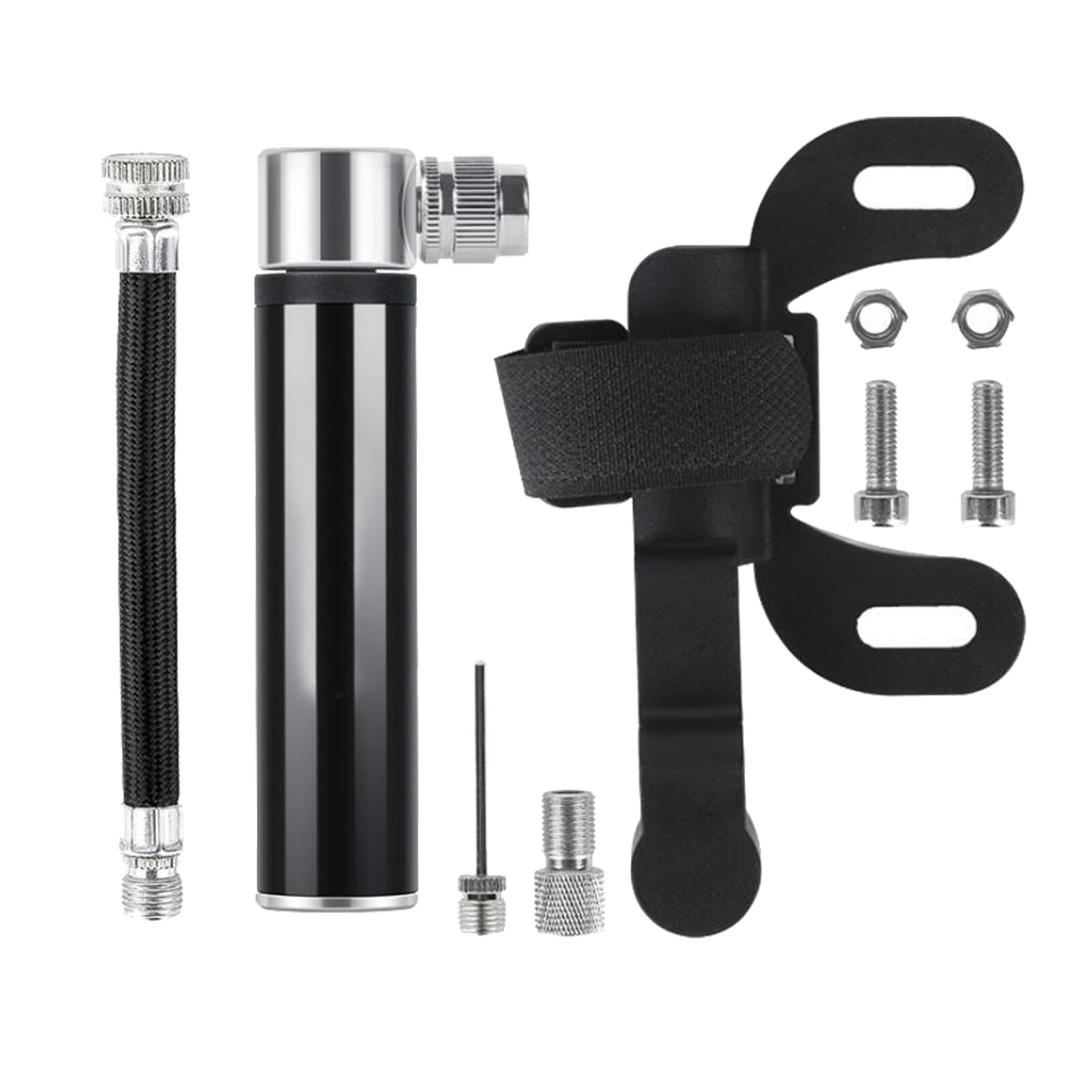 Мини-насос для велосипеда Сверхбыстрая накачка шин Портативный велосипедный насос Насос для камер из алюминиевого сплава Ручной насос высокого давления Воздушный насос для велосипедов Аксессуары для горных и шоссейных велосипедов