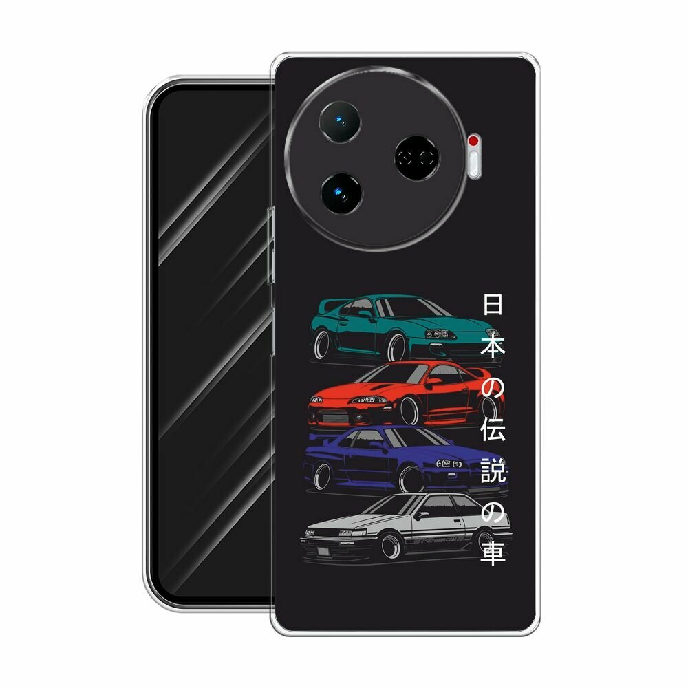 Чехол на Tecno Camon 30 Pro 5G / Текно Камон 30 Про 5G с принтом "JDM Legend cars" — фото 1