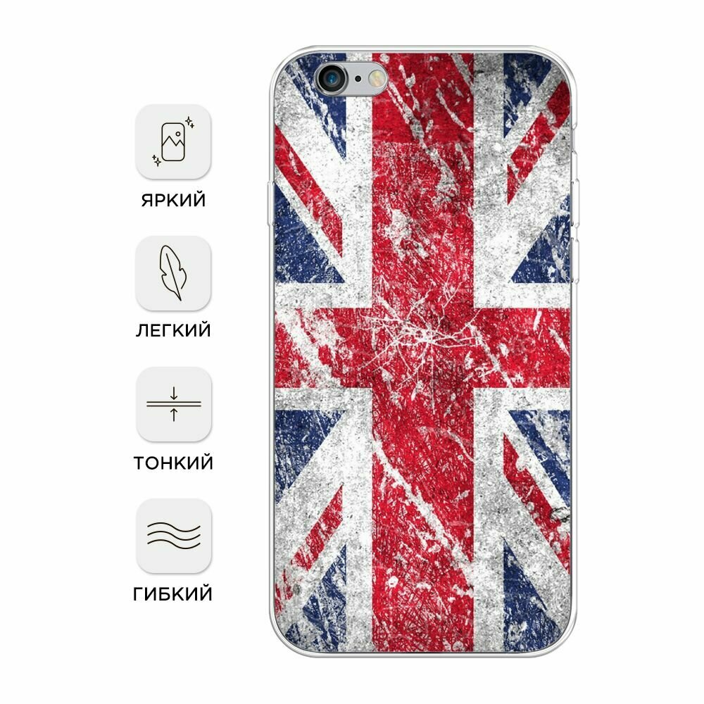 Чехол на Apple iPhone 6 / Айфон 6 с принтом "Флаг британский" — фото 1