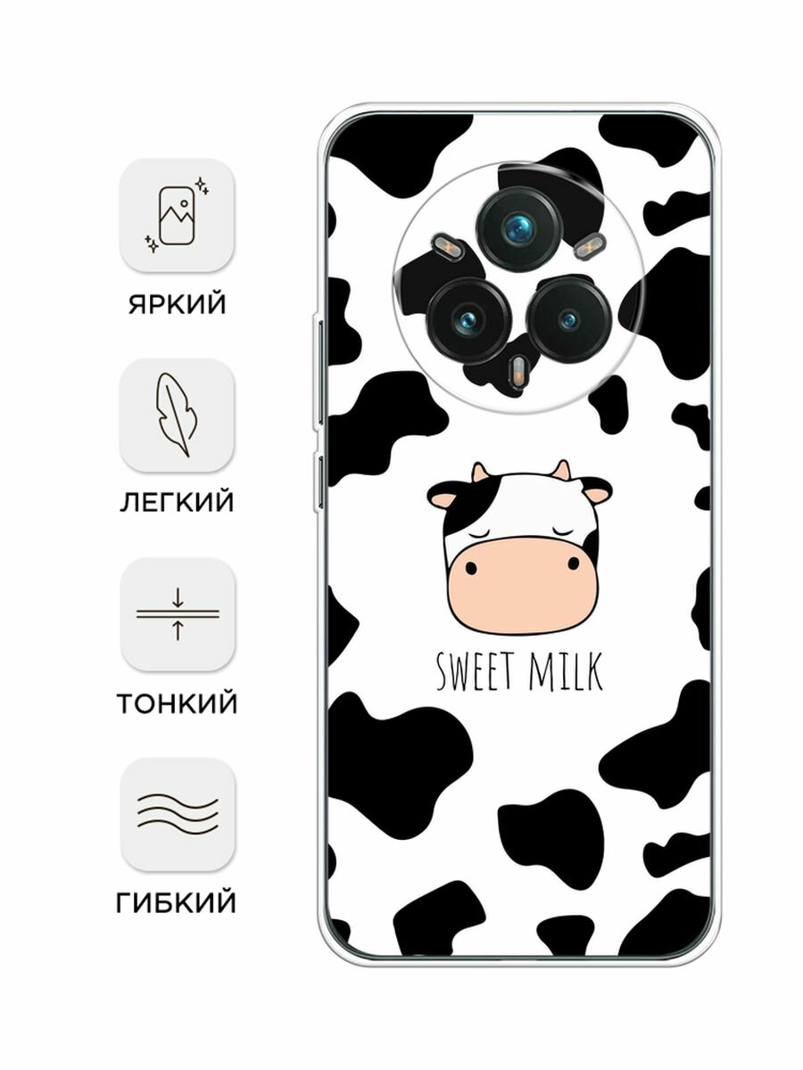Силиконовый чехол на Realme 14 Pro / Реалми 14 Про с принтом Sweet milk — фото 1