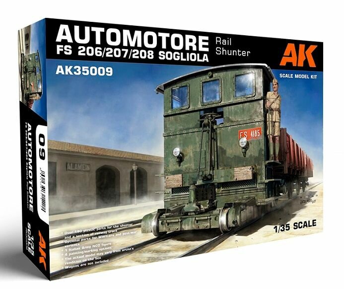 AK35009 Локомотив Automotore FS 206/207/208 Sogliola 1/35