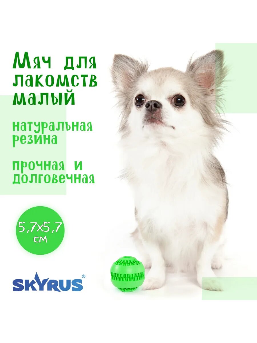 Мяч для лакомств для собак резиновый 5.7см
