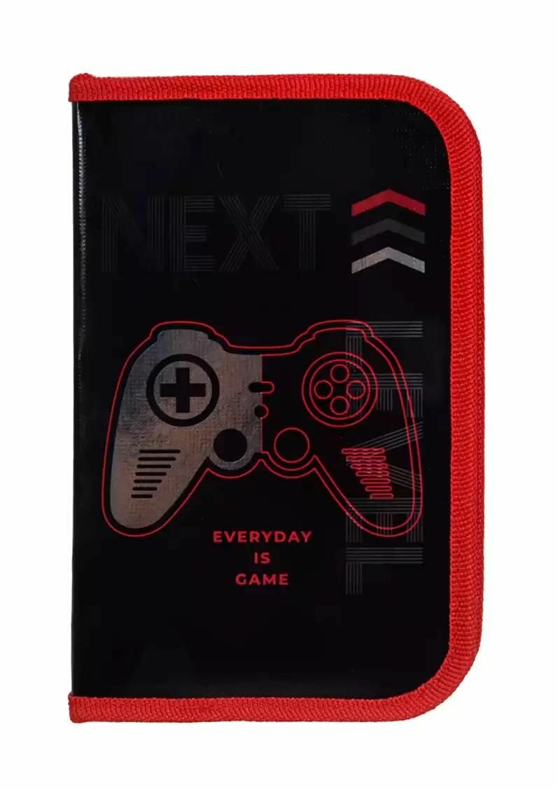 Пенал Феникс Плюс "Next Level" односекционный большой, 190х115х30 мм, металлизированный картон