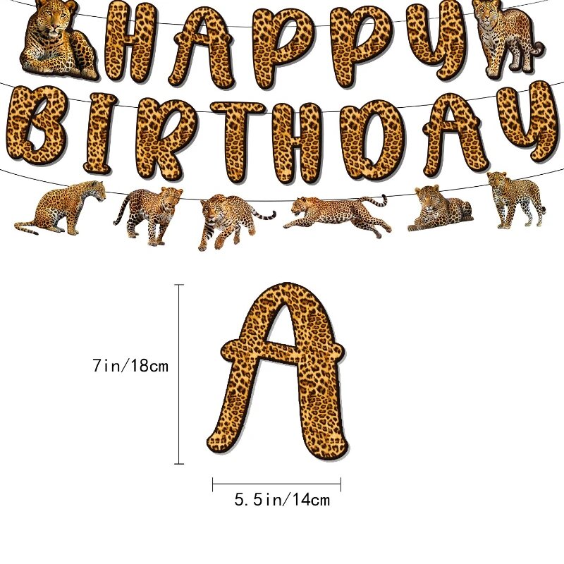 Леопардовый принт набор декора для праздника Cake topper set — фото 1