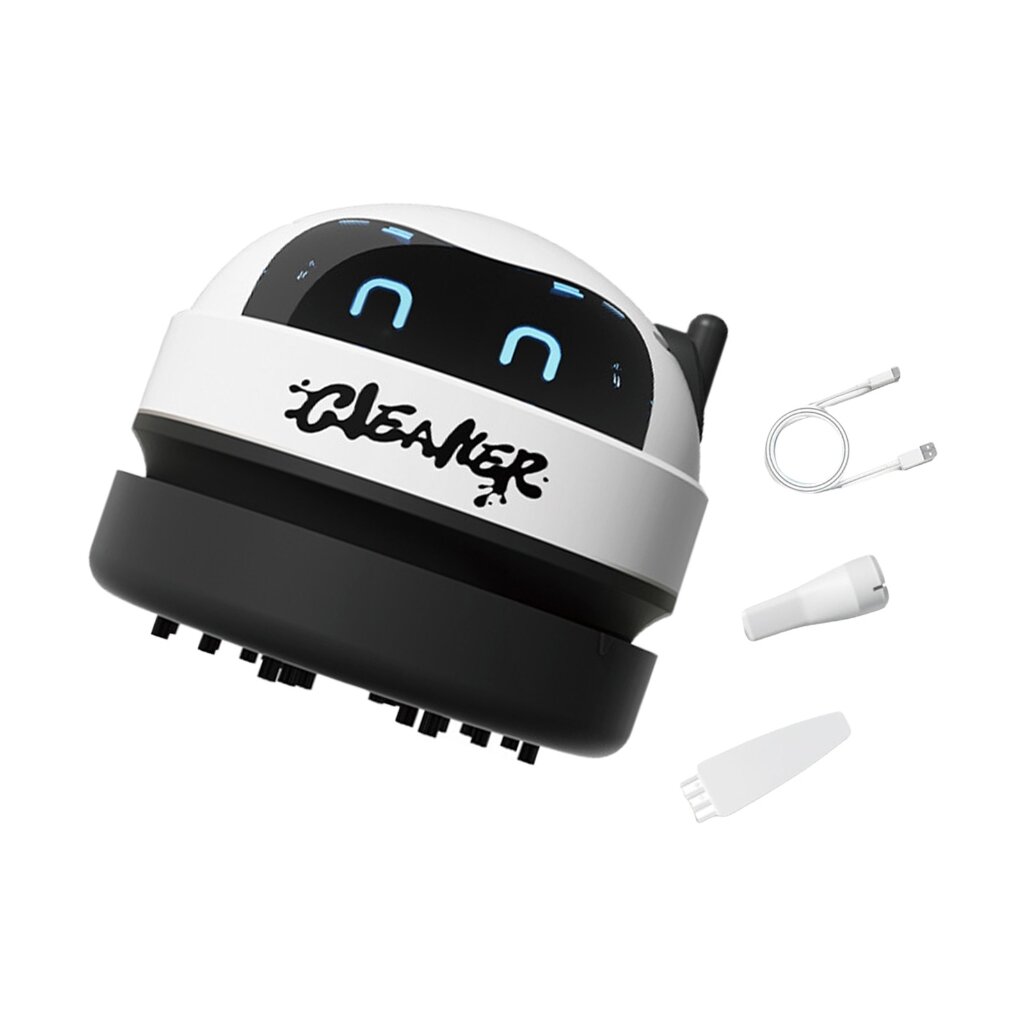 Симпатичный Робот-пылесос для рабочего стола со светодиодной подсветкой, Аккумуляторная батарея работает 8 часов, Съемный Пылесборник Для Компьютерного Салона Автомобиля