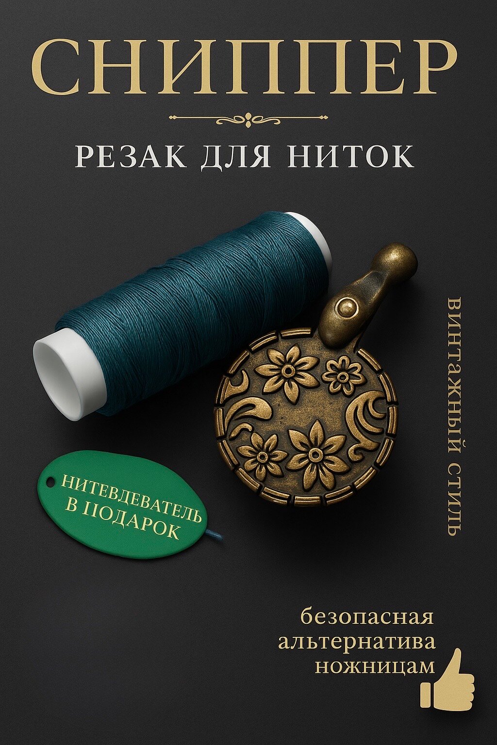 Сниппер для ниток, ножницы портновские для рукоделия, шитья и вышивки, компактные ножницы для нитей