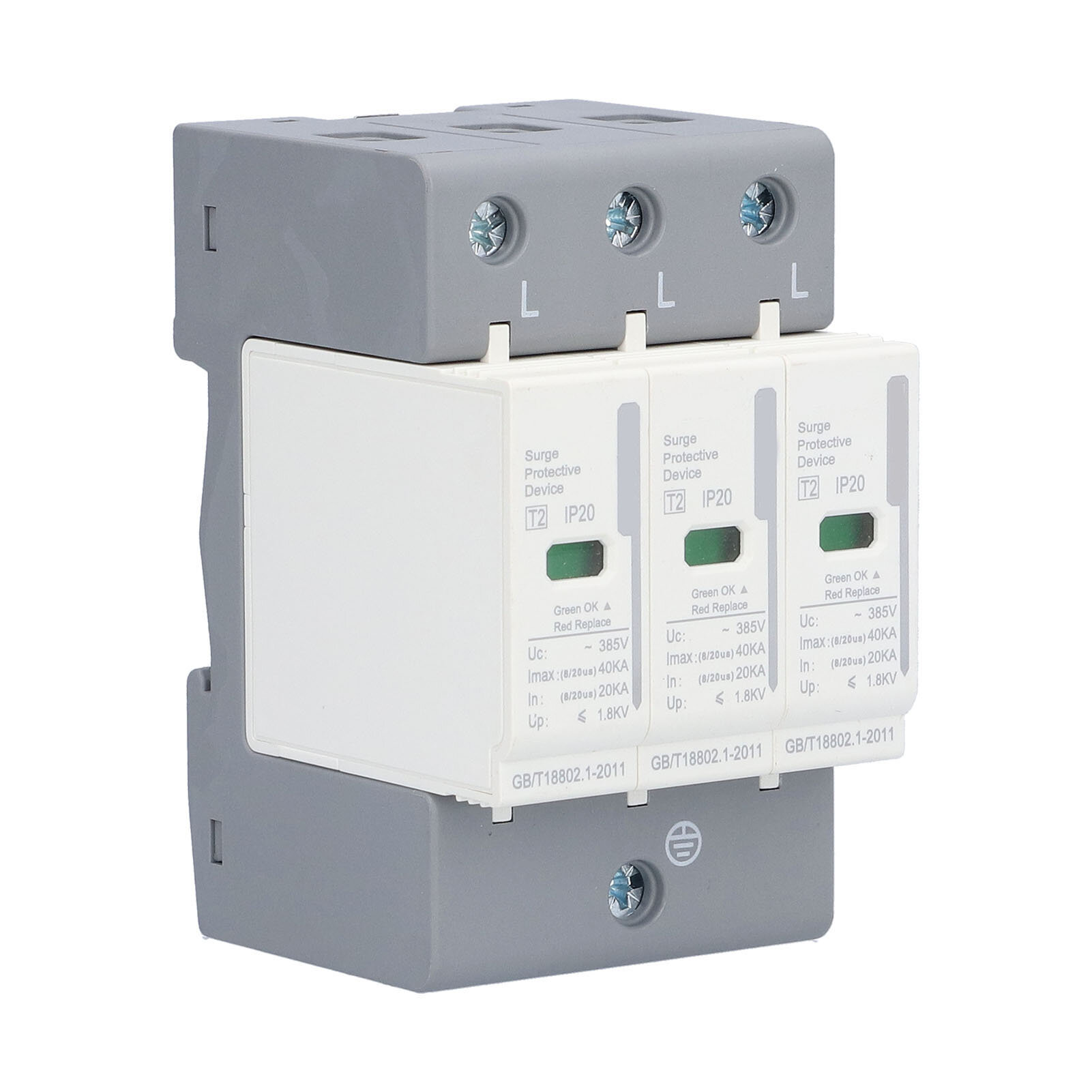 Защитное устройство Berm Surge Arrester Arrester SPD Электрическая цепь Защитник 220V 380V 3P40KA