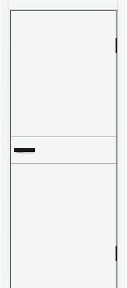 BRAVO Межкомнатная дверь 200*60 , Браво-0.24 П, White Silk , ПЭТ 200*60 White Silk