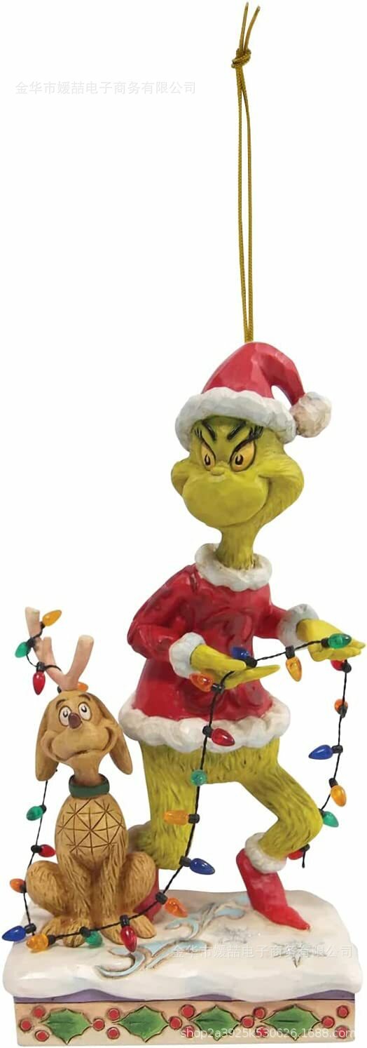 2023 New Arrival Green Hair Christmas Decoration Ornament Cartoon Christmas Tree Pendant Christmas Home Car Decoration 3