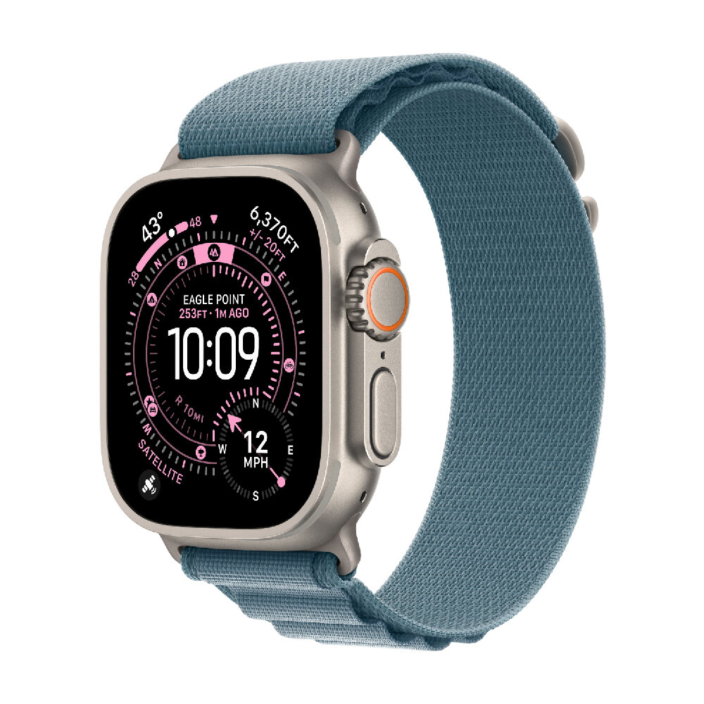 Смарт часы Apple Watch Ultra 3 (2025) 49 мм Natural Titanium Case GPS, Blue Alpine Loop (M)