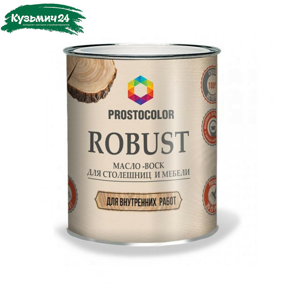Масло-воск Prostocolor Robust для столешниц и мебели, для внутренних работ, Палисандр, 0.4 л