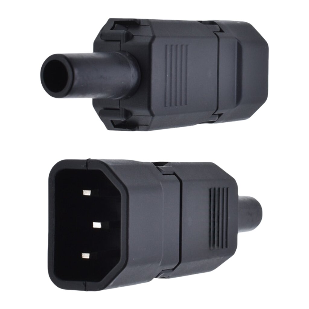 Безвинтовая клемма для обжима источника питания с разъемом для розетки черный трехконтактный штекер 10A250V-1 пара штекеров