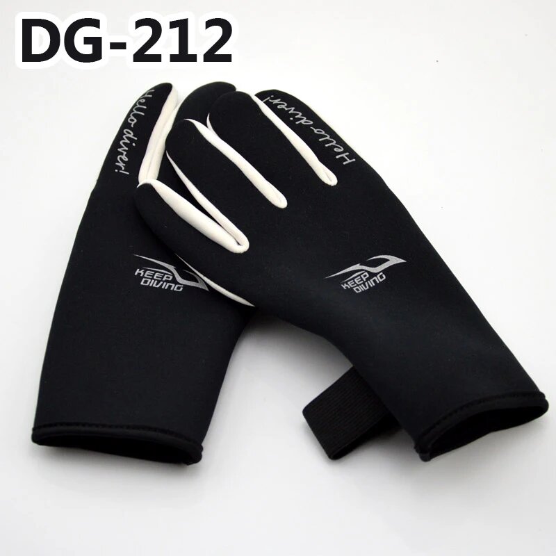 KEEP DIVING неопреновые перчатки для дайвинга DG-212 2мм, XL, Черный