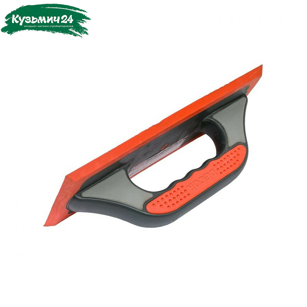 Терка DECOR 3К мягкая оранжевая резина 260мм*100мм 570-001