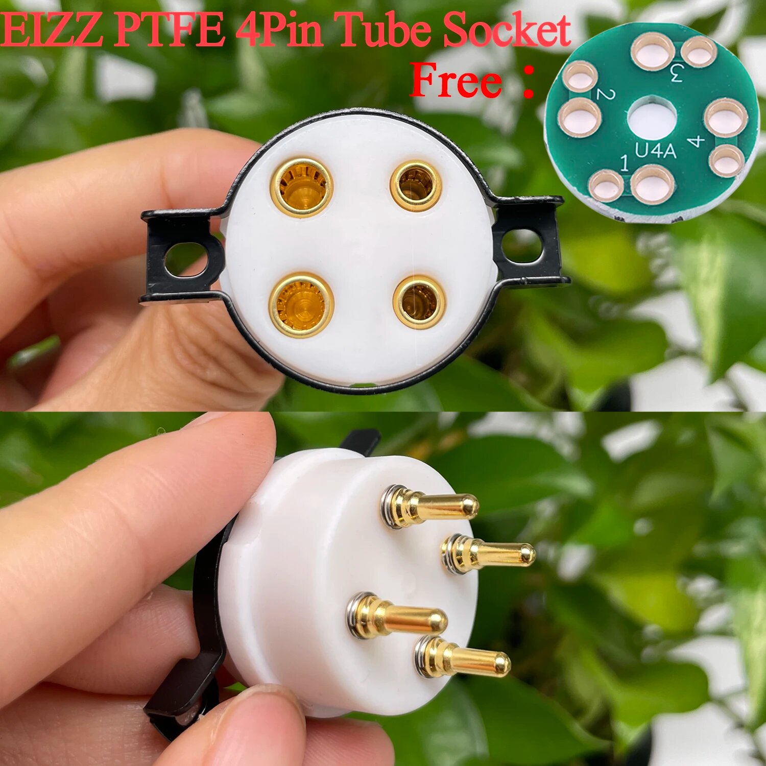 EIZZ 4-контактная ламповая розетка с позолоченным покрытием для 2A3 300B 274A 572B 811 FU-811 электронная лампа HIFI аудио ламповый усилитель
