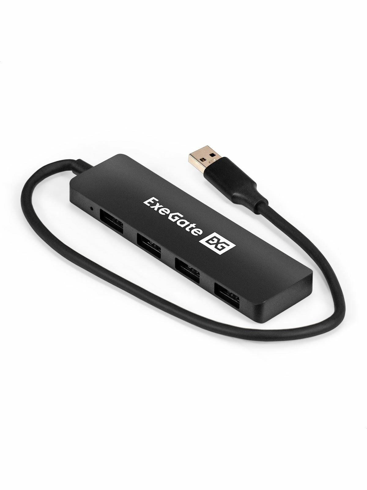 Концентратор Exegate DUB-4P/3 EX296928RUS 4-в-1 кабель-адаптер USB3.0/4xUSB3.0, Plug Play, черный