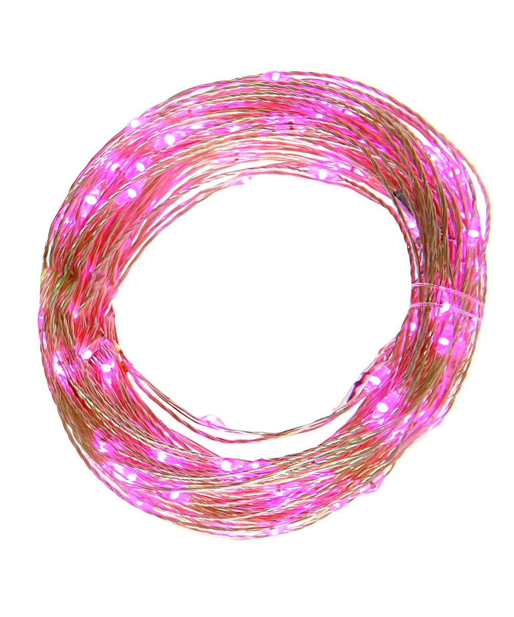 Электрогирлянда (60 фиолетовых LED, 1 реж свеч, серебр шнур, 1 W), L6м, 3хAA, н/п