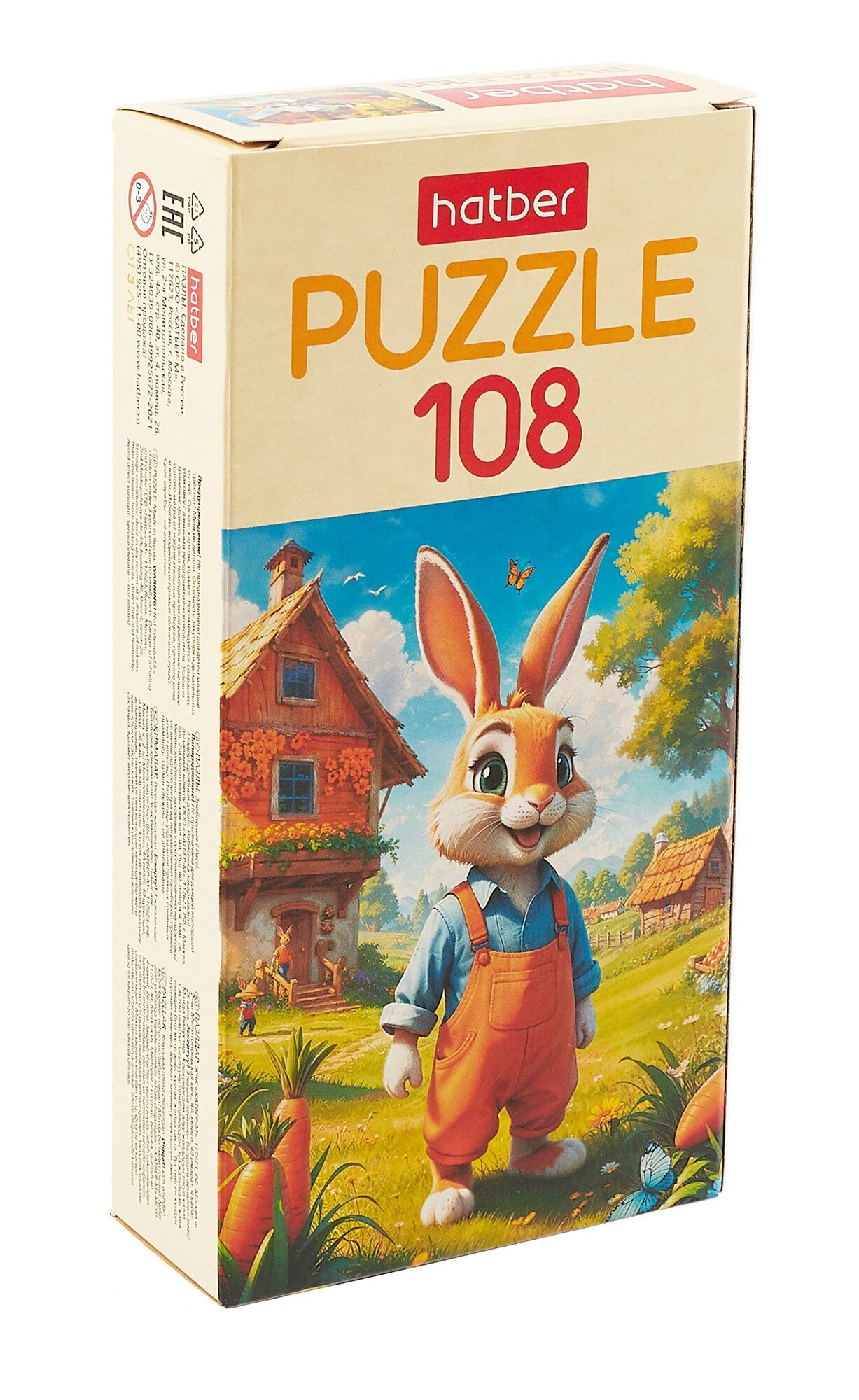 Пазл 108 элементов "Братец кролик" 210х300мм