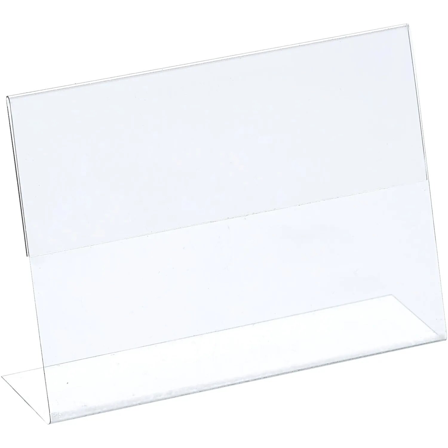 Ценникодержатель настольный д/инф. L-образный 70x50мм, горизонт,20шт/уп.