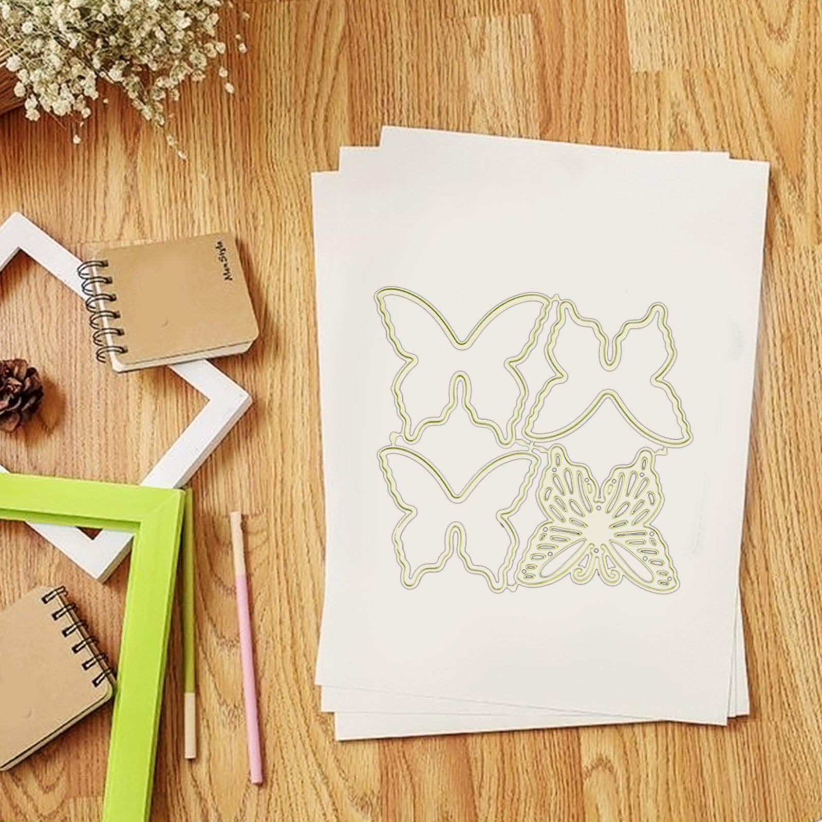 Металлические штампы-трафареты Бабочки