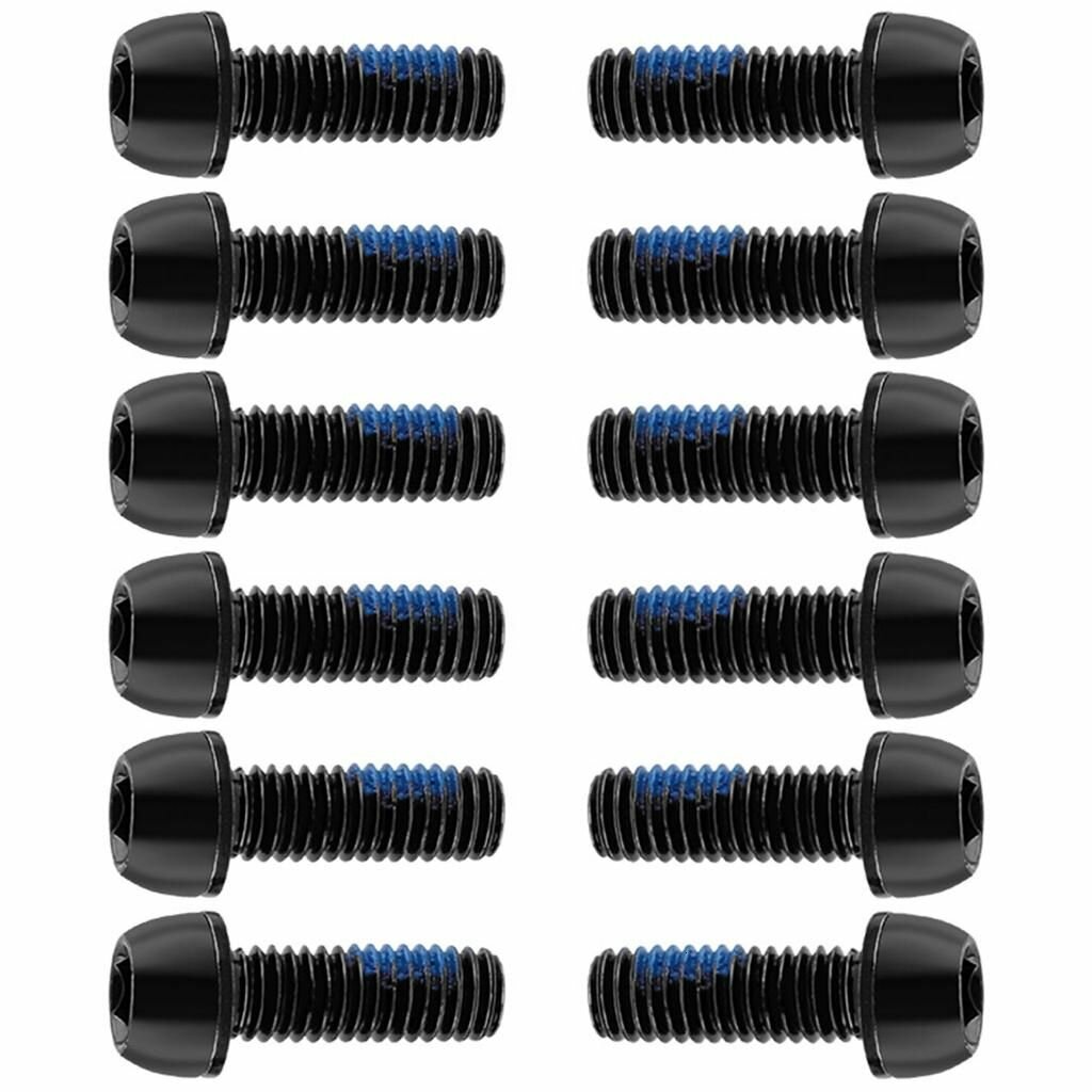 12 шт. Болты для тормозных суппортов велосипеда, винты для руля, болты для крепления шатуна, легко устанавливаются, Черный