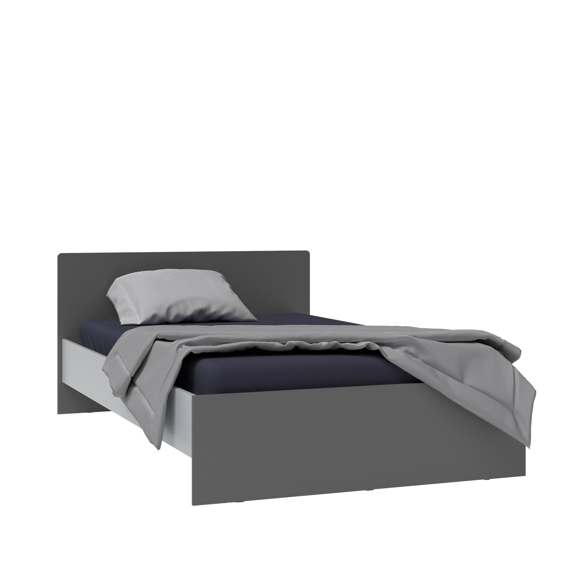 Спальня Лючия кровать 1,2 камень серый/графит серый (Микон)