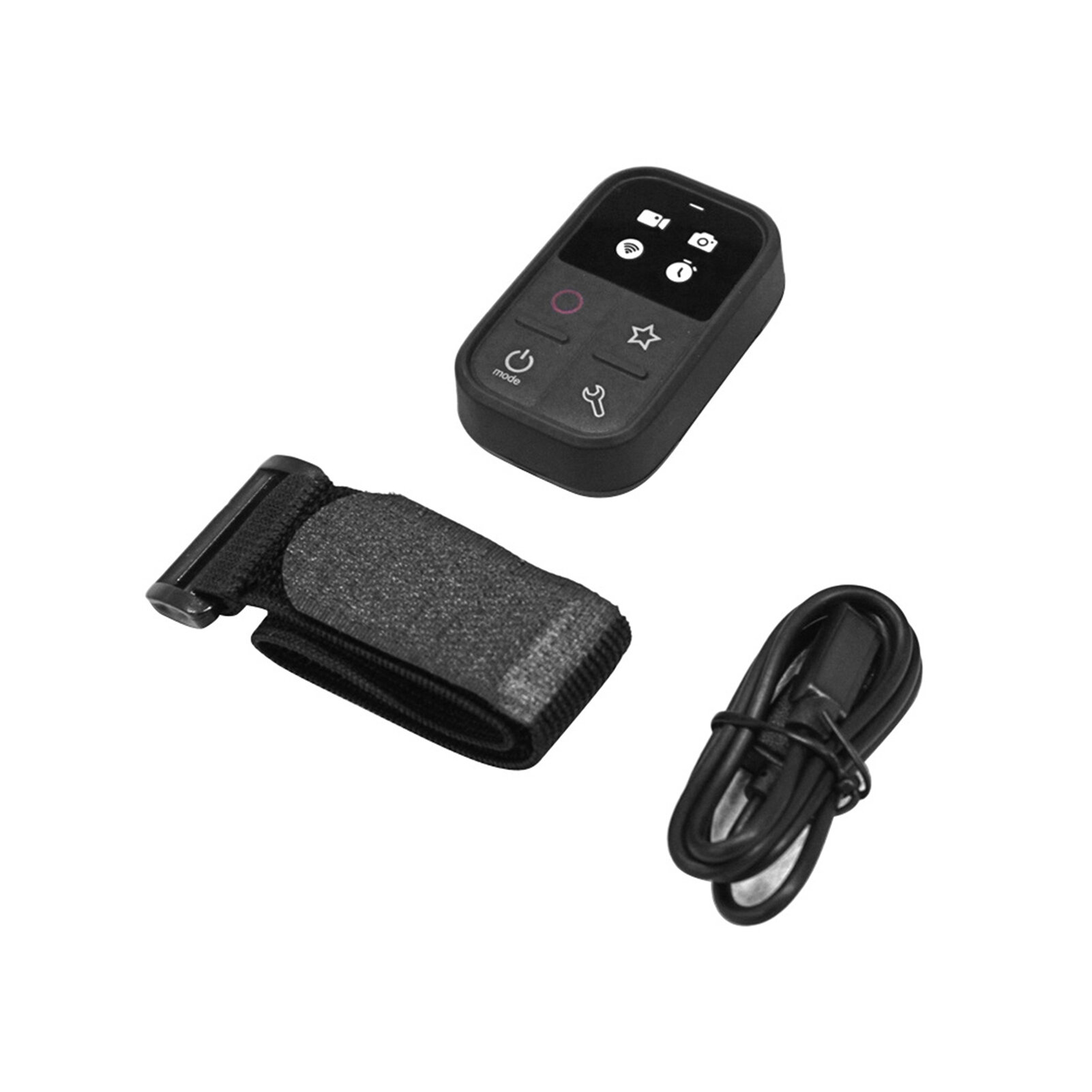 Сменный беспроводной пульт дистанционного управления для GoPro Hero 12/11/10/9/8/Max со светодиодным цветным экраном, встроенным аккумулятором, радиусом действия 50 м, ремешком на запястье, USB-кабелем для зарядки