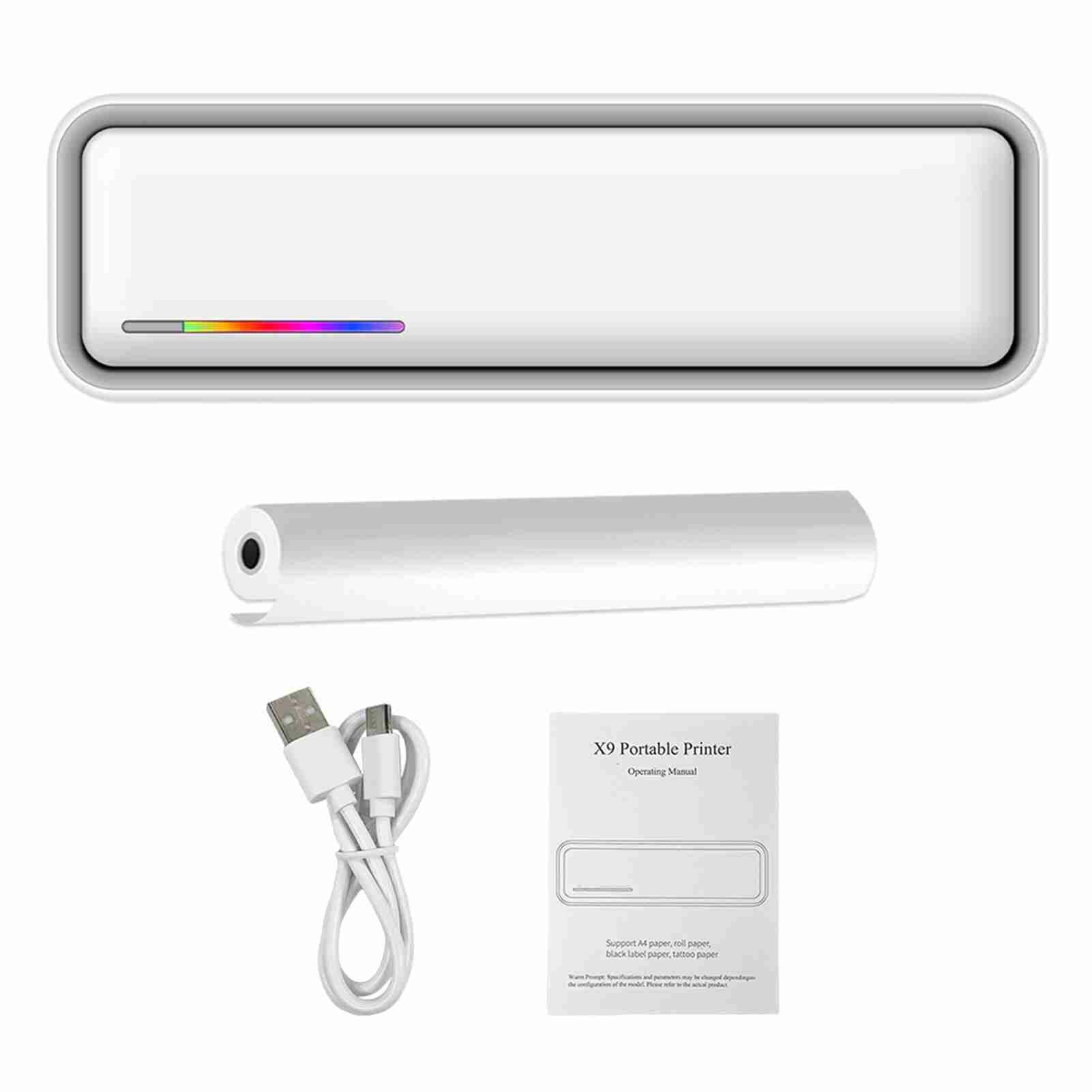A4 портативный бумажный принтер термическая печать беспроводная связь BT Connect, совместимая с поддержкой мобильного принтера для iOS и Android шириной 210 мм для на открытом воздухе.