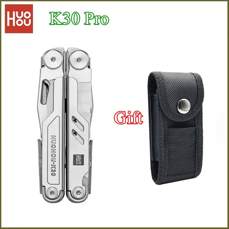 Мультитул HuoHou K30 Pro 18 в 1, складные плоскогубцы, нож, ножницы, пила, портативный инструмент для выживания на открытом воздухе, для кемпинга, EDC, многофункциональный инструмент