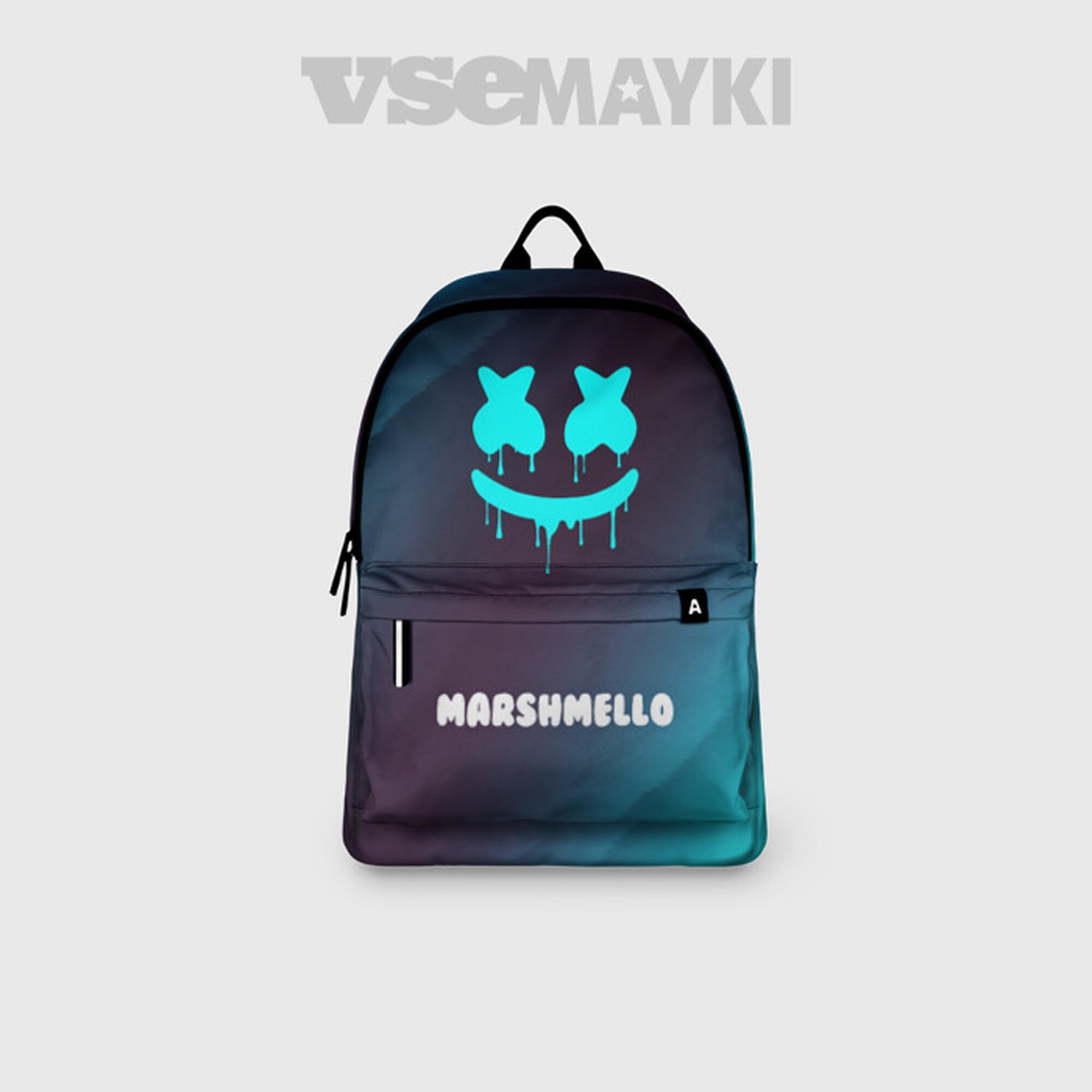 Рюкзак VseMayki с принтом Marshmello Маршмеллоу, One size, белый