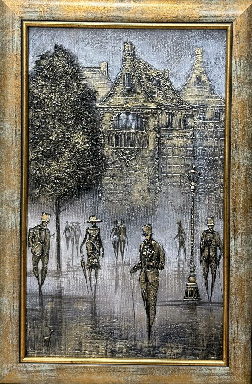 Картина "Иду на свидание", Лукаш Юрий, масло, холст, 50x30см