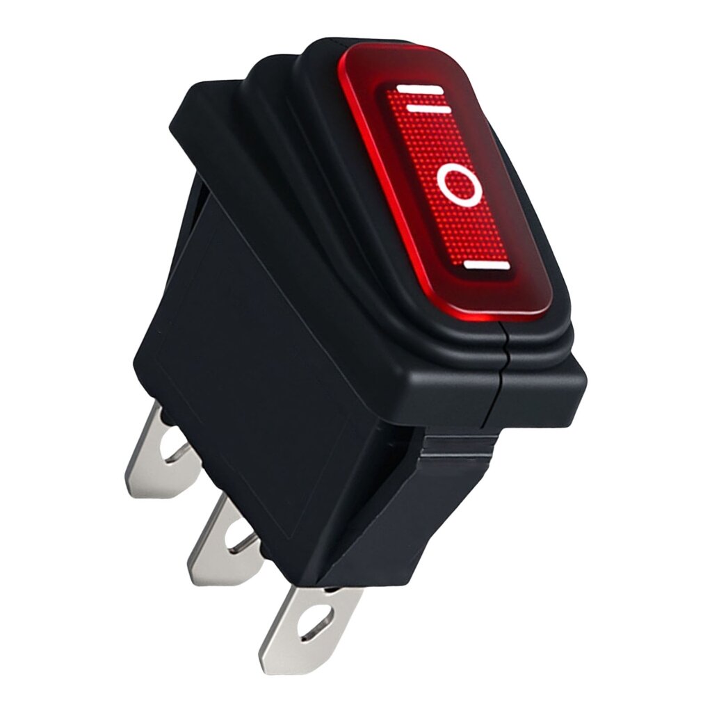 Водонепроницаемые небольшие поворотные переключатели IP65 250V 16A черного прямоугольного дизайна с защитой от влаги Аксессуар для проектов и замены