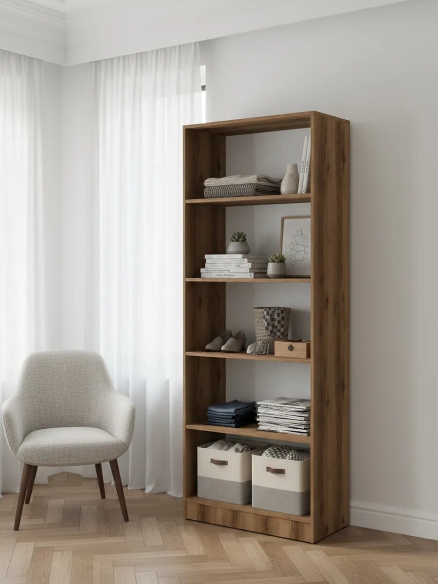 На балкон деревянный шкаф FRESTER распашной для одежды с полками, от производителя