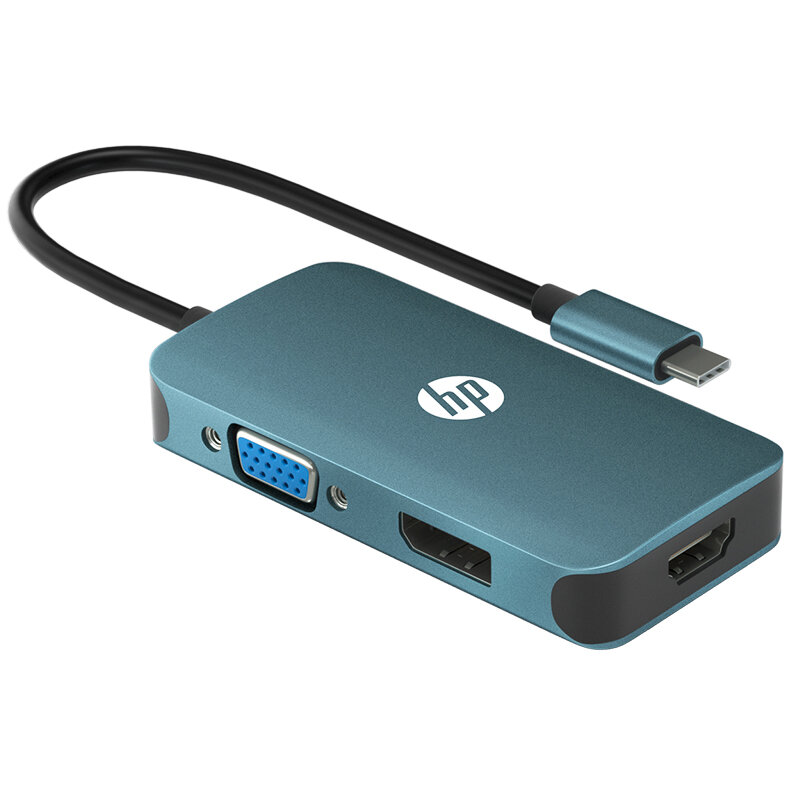Док-станция HP HUIPU Type-C к HDMI VGA DP, navy blue, для ноутбуков